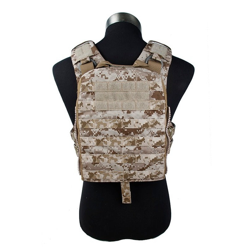 TMC Adaptive Vest 19 Ver Zipper Panel AOR1 Tactical Vest Military Molle ...
