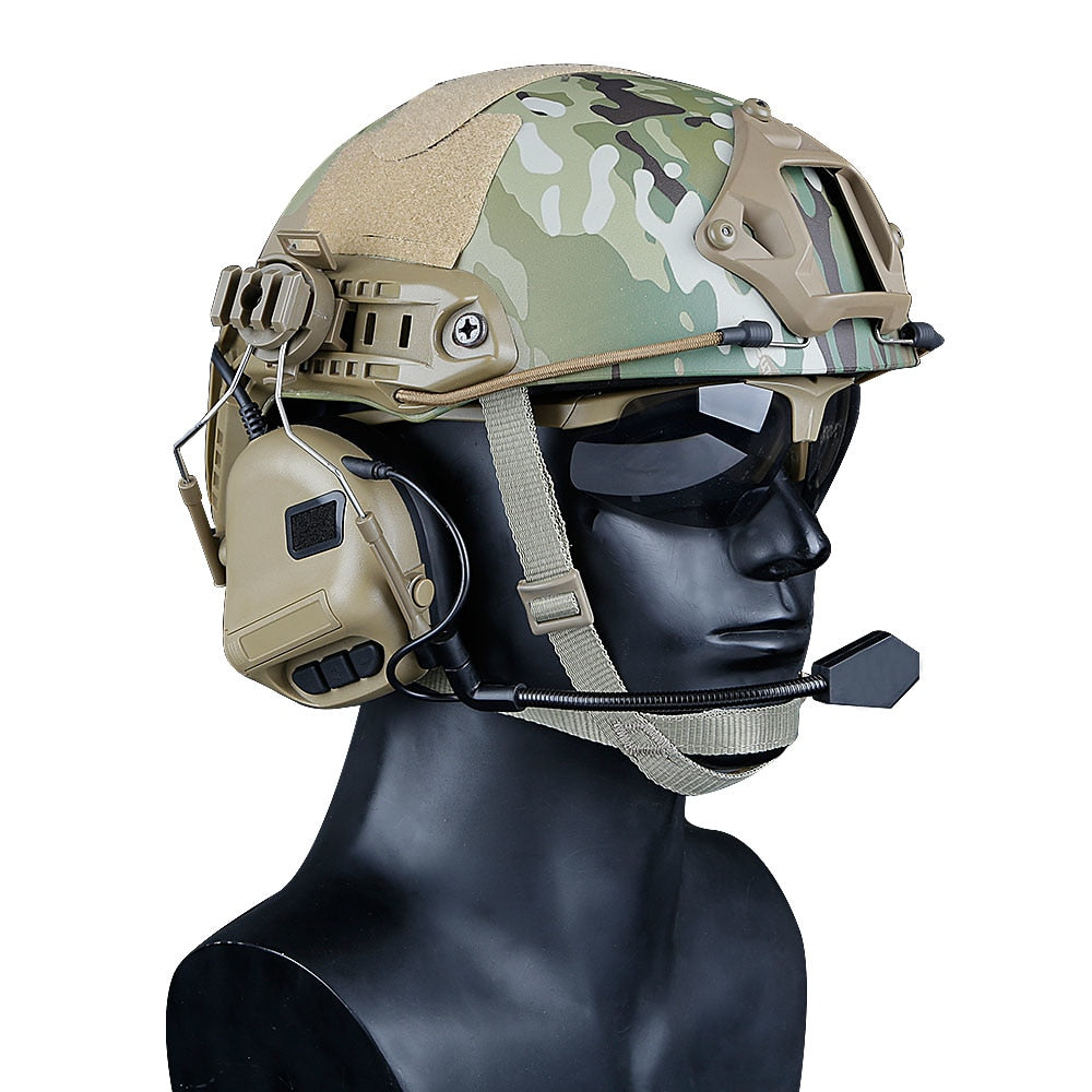Tactical Headset with Fast Helmet Rail Adapter Peltor Comtac Headset ...