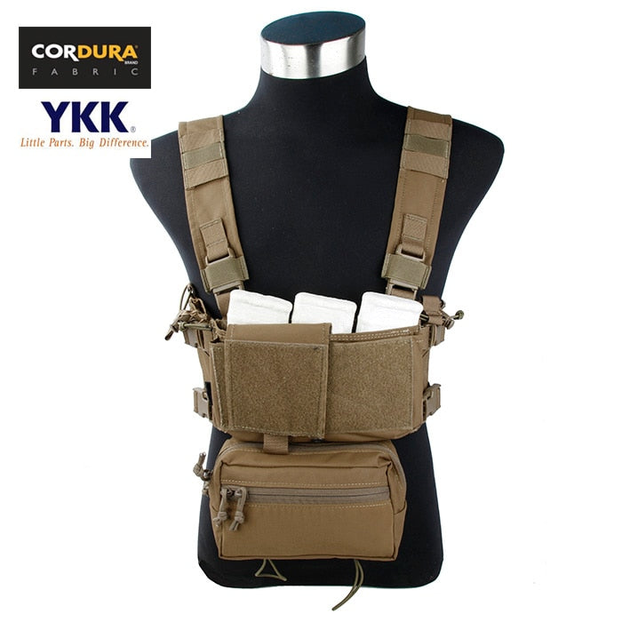 TMC Cordura Coyote Brown Micro Chest Rig Low Profile Mini Tactical ...