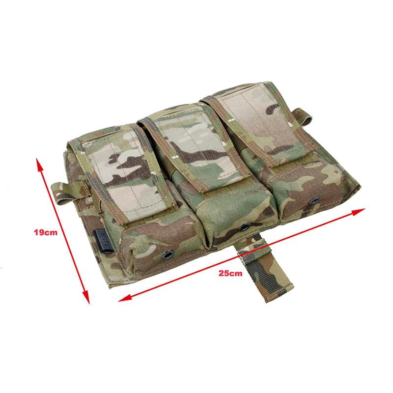 TMC Molle M4 TRIPLE MAG Pouch Multicam Bag for Tactical AVS Vest Front ...