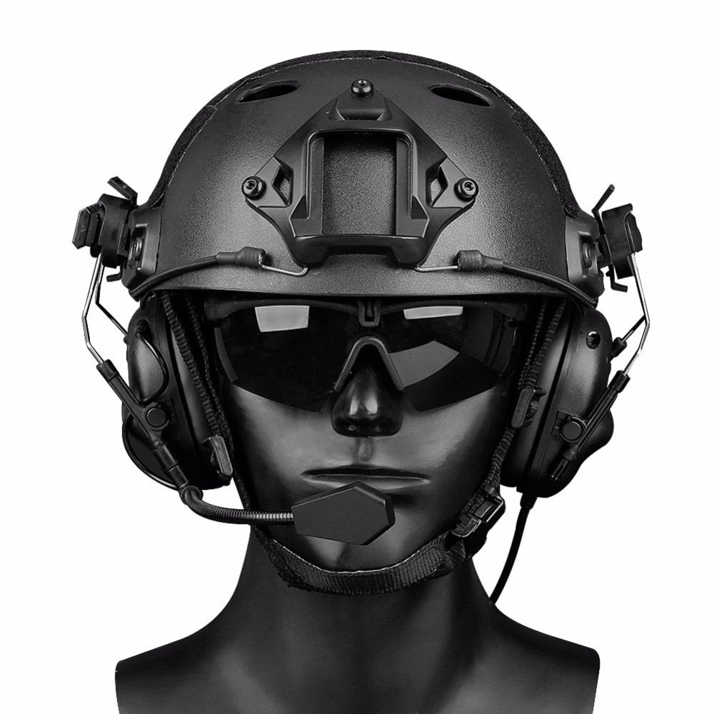Tactical Headset Shooting Comtac Headset with Rail Adapter Peltor set ...
